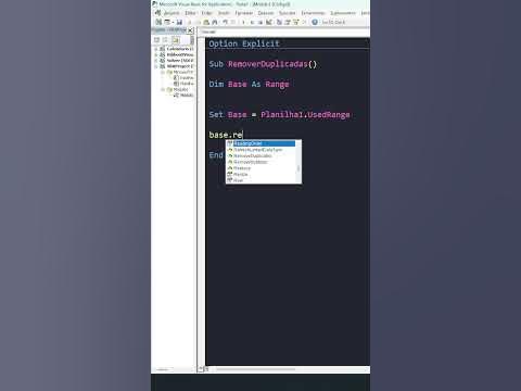 Como remover valores duplicados com Excel VBA #shorts - YouTube