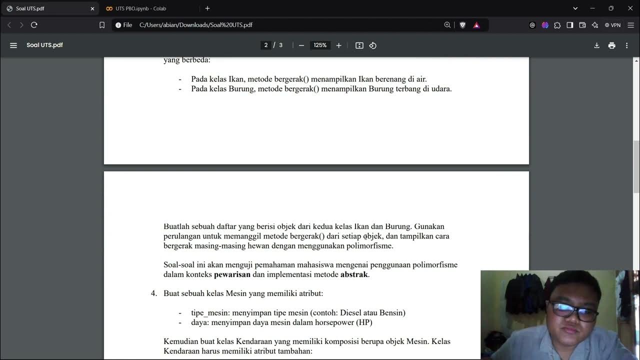 Mengerjakan Soal UTS PBO dengan Mengimplementasikannya Menggunakan ...