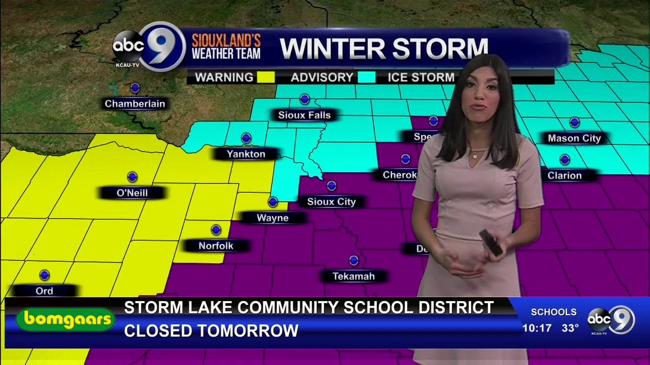 Elisa Raffa - KCAU-TV ABC9 Weather, Sunday 10PM 1/15/17 - YouTube