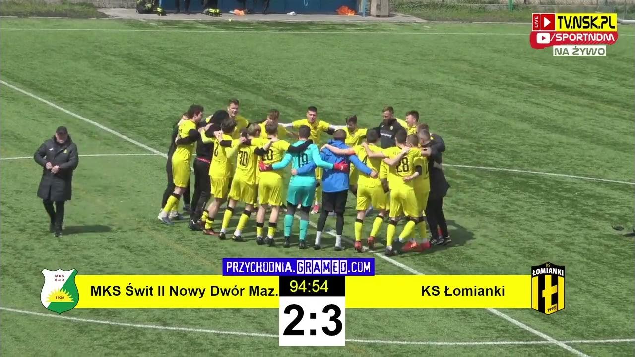 tv.nsk.pl [radość gości] MKS Świt II Nowy Dwór Maz. - KS Łomianki 2:3 ...