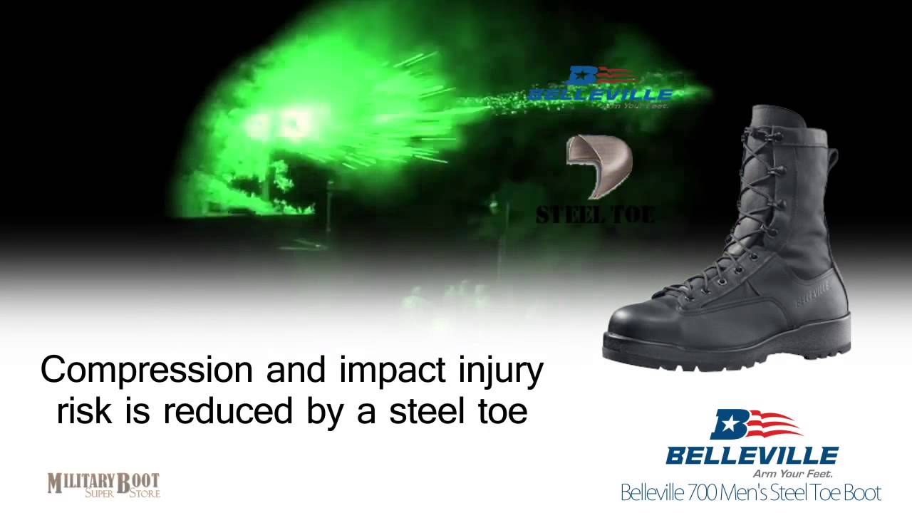 BELLEVILLE 700 Men's Steel Toe Boot - YouTube