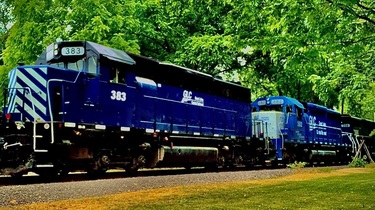Great Lakes central railroad 386,382, and 383. (Monday) going north ...