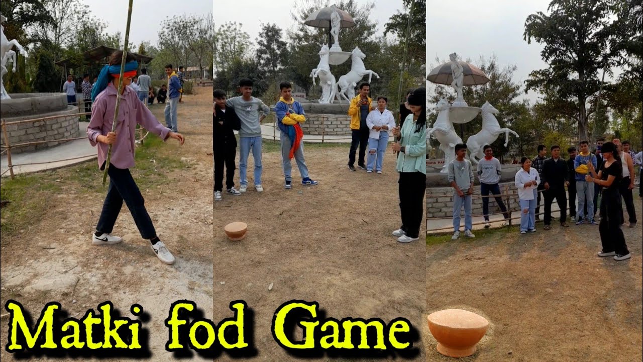 Ghaito Futai khel | Matki fod game amar jyoti School girls matka phod ...