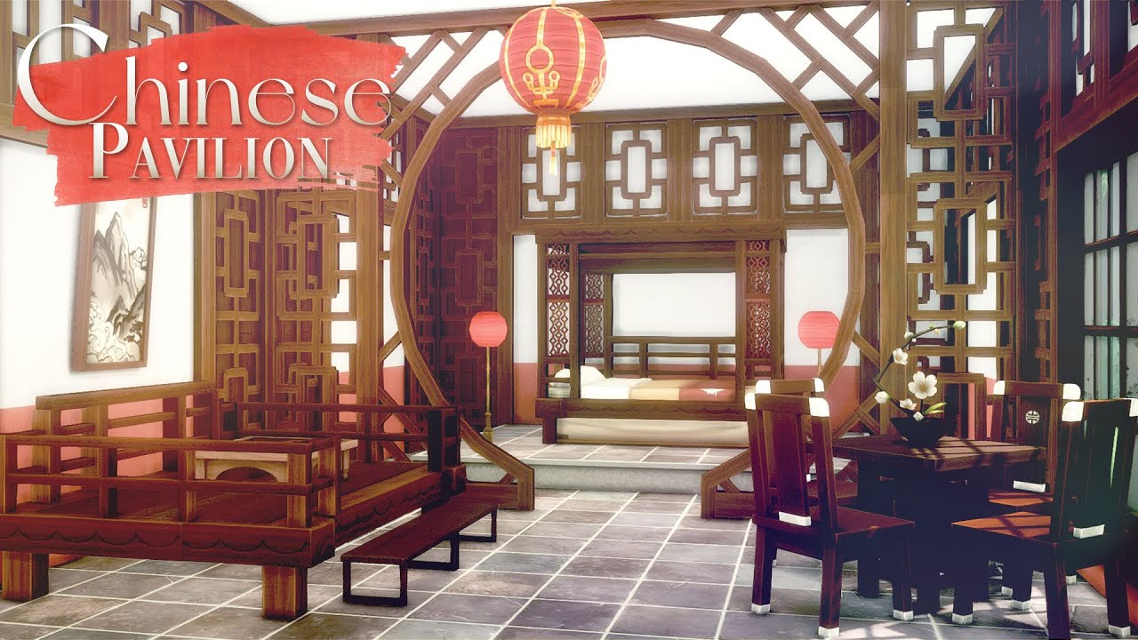 Chinese Pavilion 🧧 🐼 | The Sims 4 Asset/Room Build | No CC + Download ...