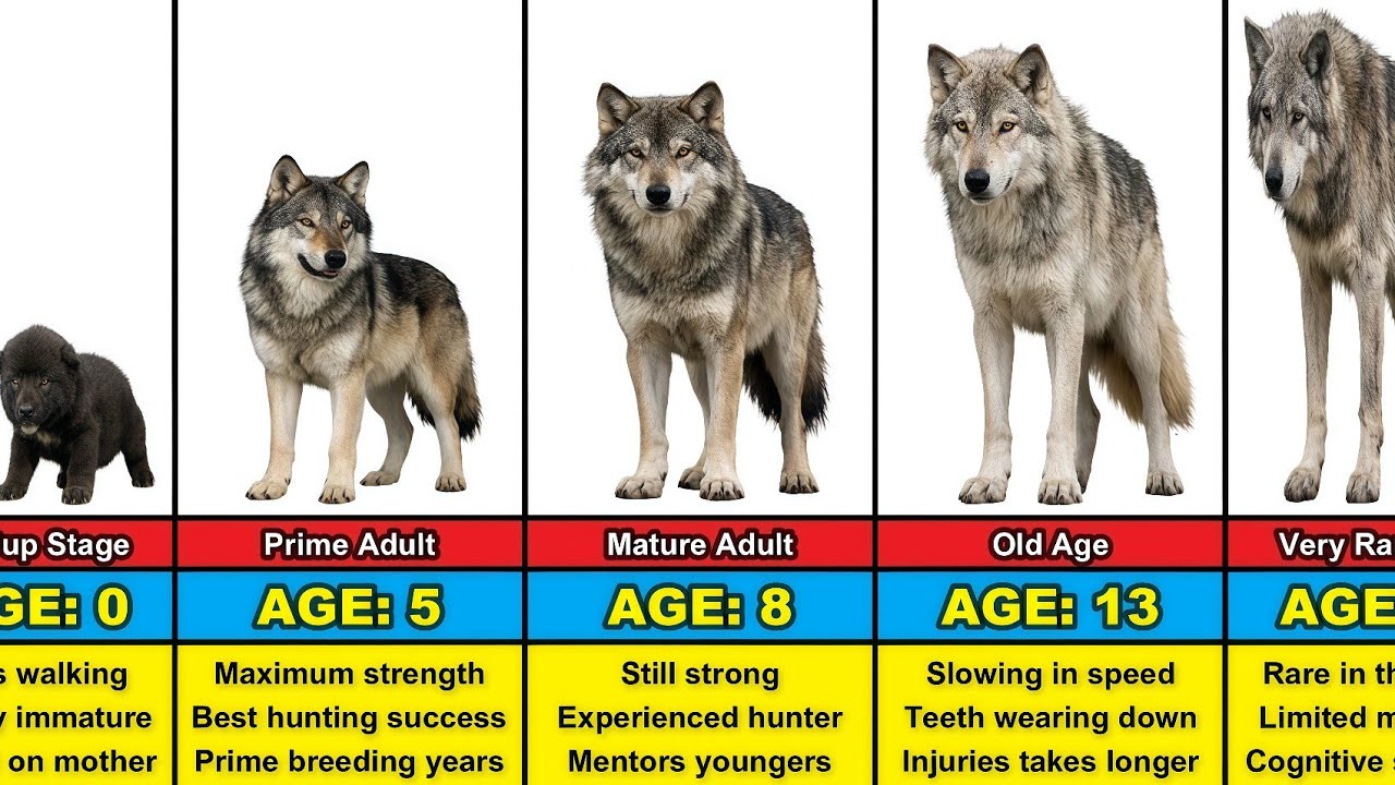 Average Wolf Transformation From 0 to 19 Years Old - YouTube