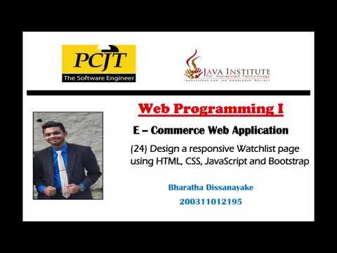 Task 24 | eShop | Web Programming 1 | Java Institute - YouTube