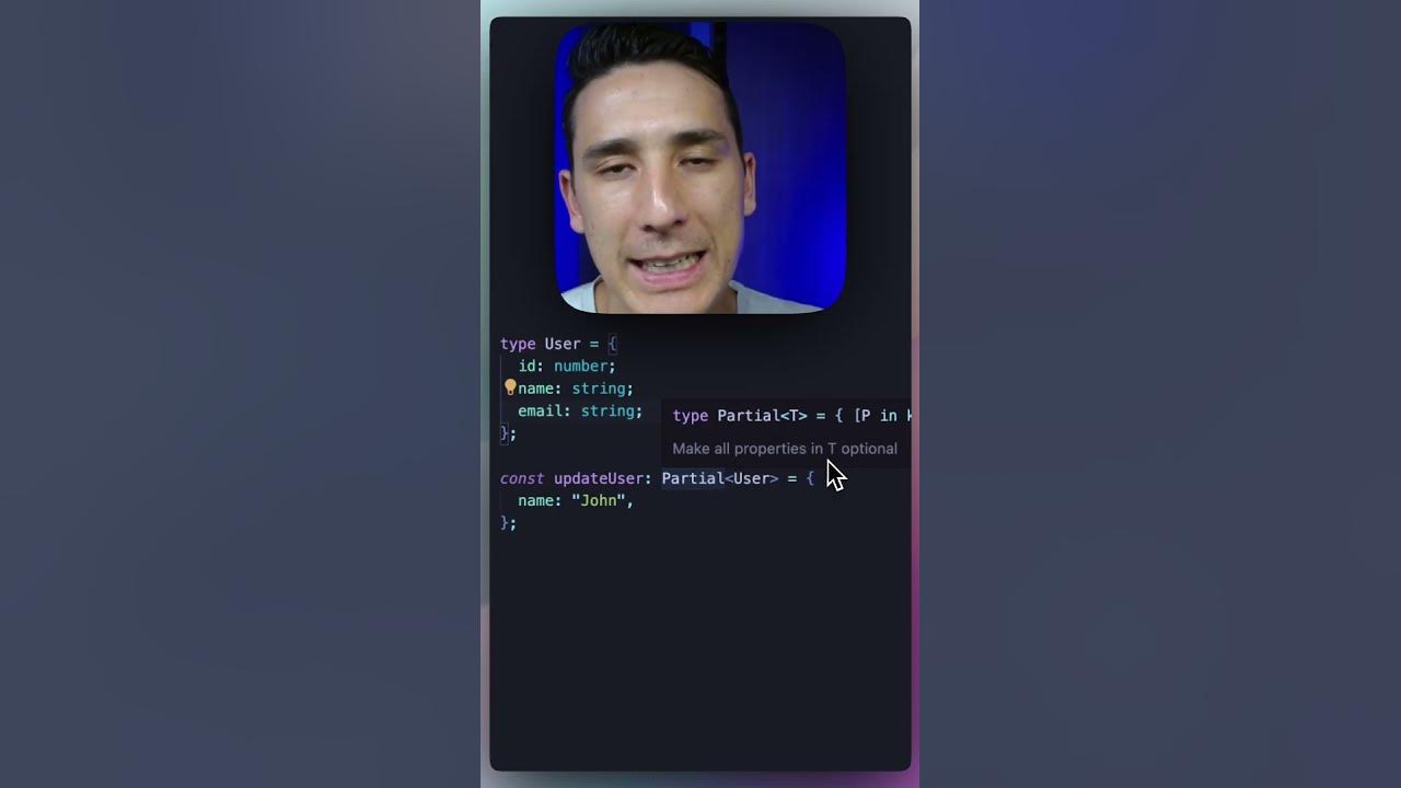 Typescript Utility Type Partial Coding Programming Typescript Typescripttutorial Youtube 