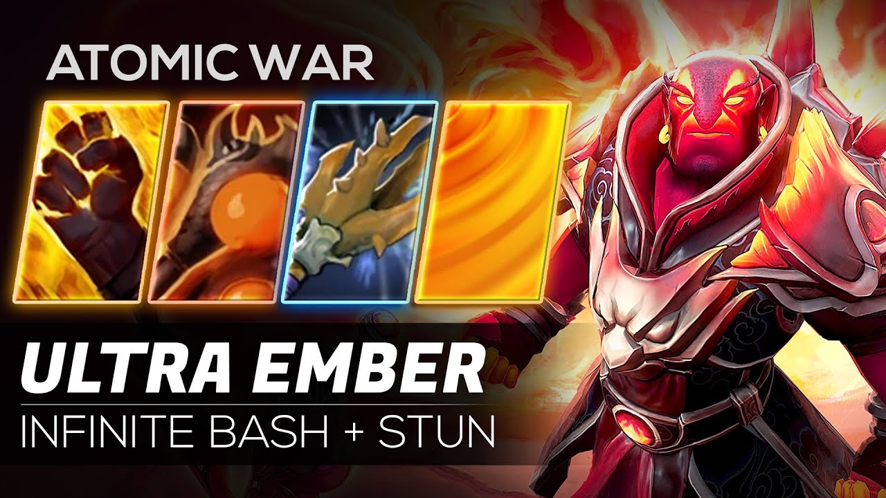 Ultra Ember Carry (Infinite Stun + Bash) - Atomic War - Dota 2 - YouTube