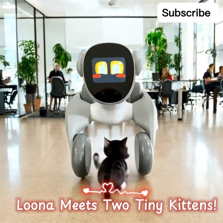 Loona Meets Two Tiny Kittens - YouTube