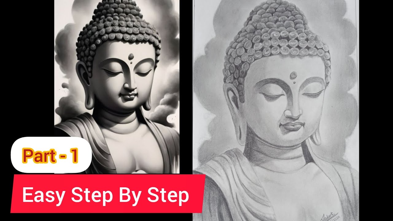 How To Draw Gautam Buddha || Buddha Dev Drawing || Step By Step ...