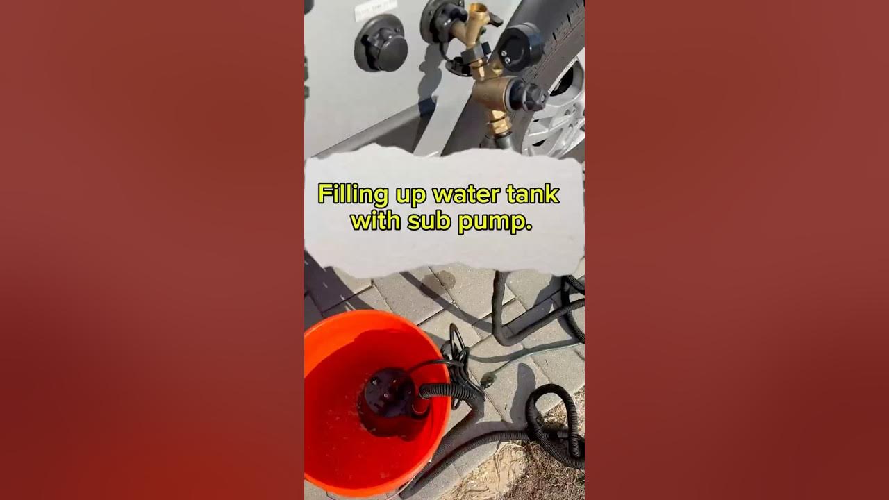 Filling up water tank with a sub-pump on my Coachmen nova 20 C van - YouTube