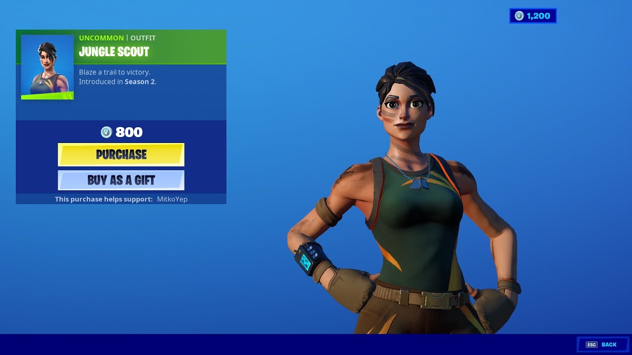 Jungle Scout skin - Fortnite Item Shop (2018-02-28) - YouTube