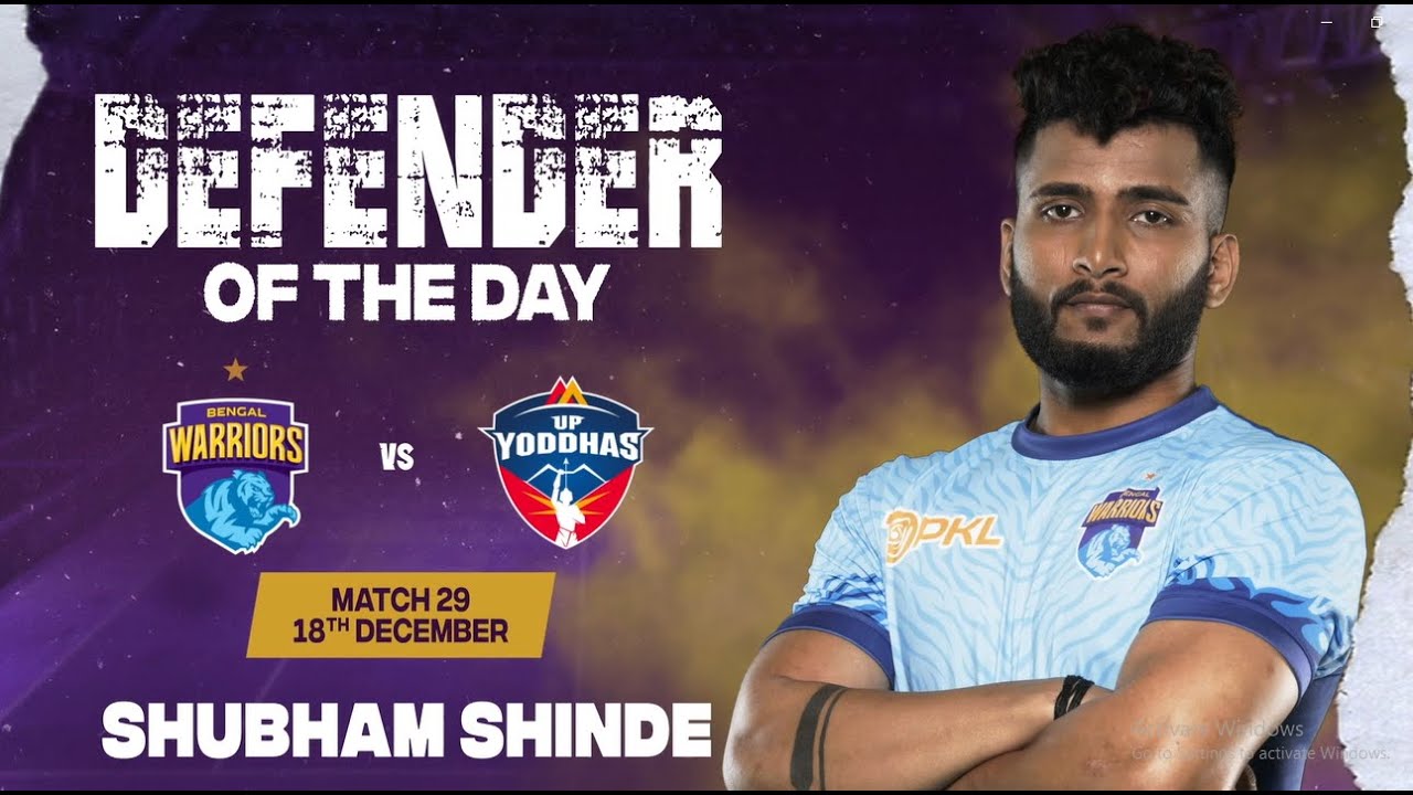 Shubham Shinde (Bengal Warriors) | Defender of the Day: December 18 ...