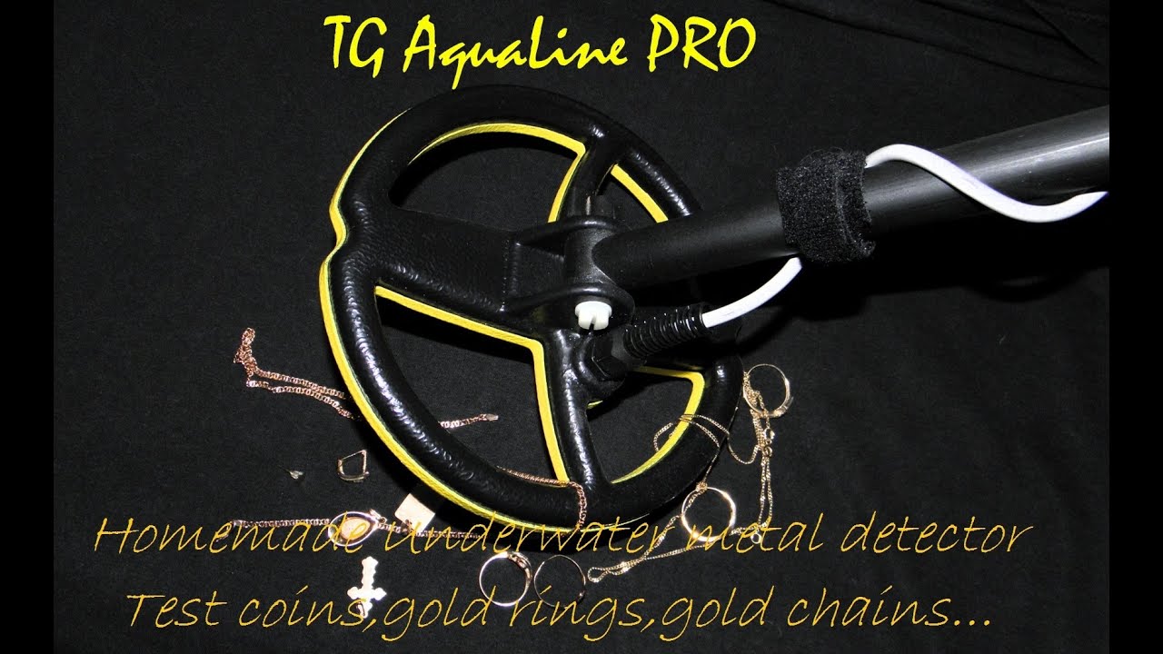 Homemade underwater metal detector-TG Aqualine PRO -Test gold rings ...