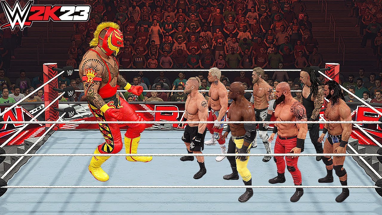 WWE 2K23 Giant Rey Mysterio vs Mini WWE Superstars Match !!! - YouTube