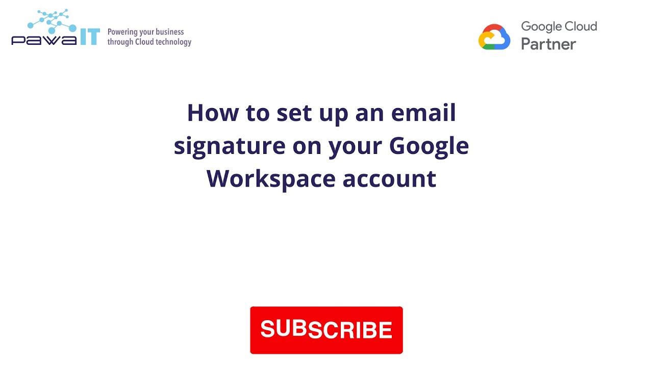How to set up an email signature on your Google Workspace account - YouTube