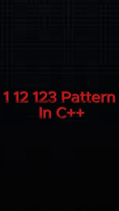 1 12 123 Pattern In C++ @TechnicalGuruji @CodeWithHarry #coding #programming #trending #viral ...