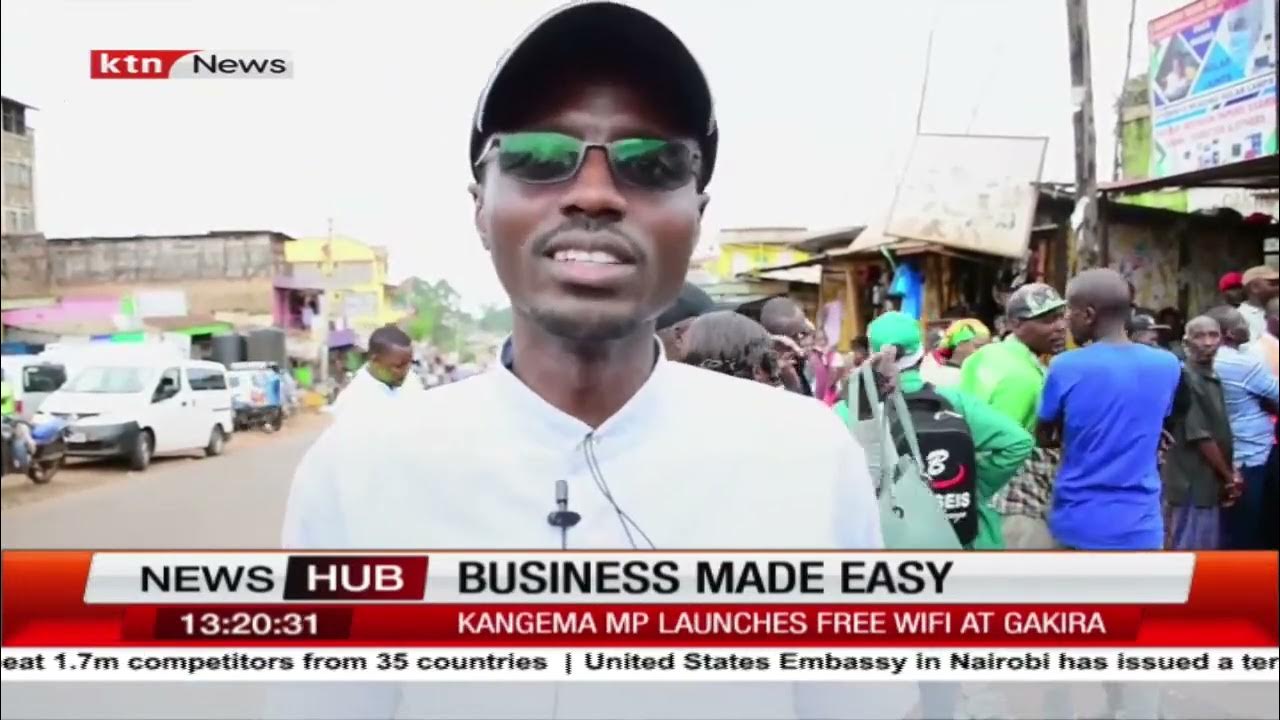 Kangema MP launches free WIFI at Gakira - YouTube
