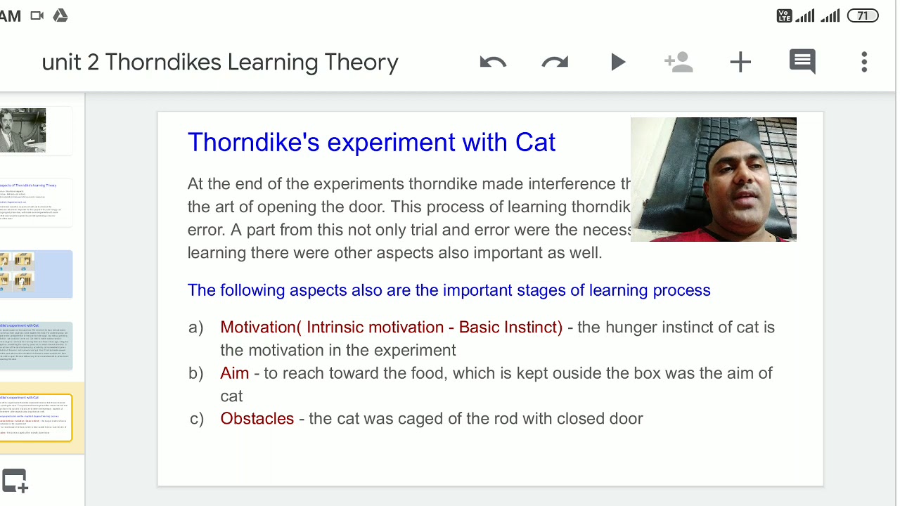 Learning Theory by Thorndike - YouTube
