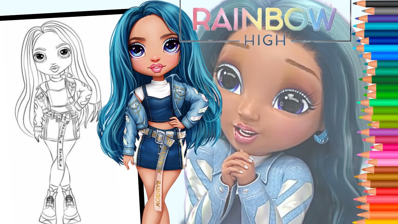 Skylar Bradshaw - rainbow high dolls | coloring pages - YouTube