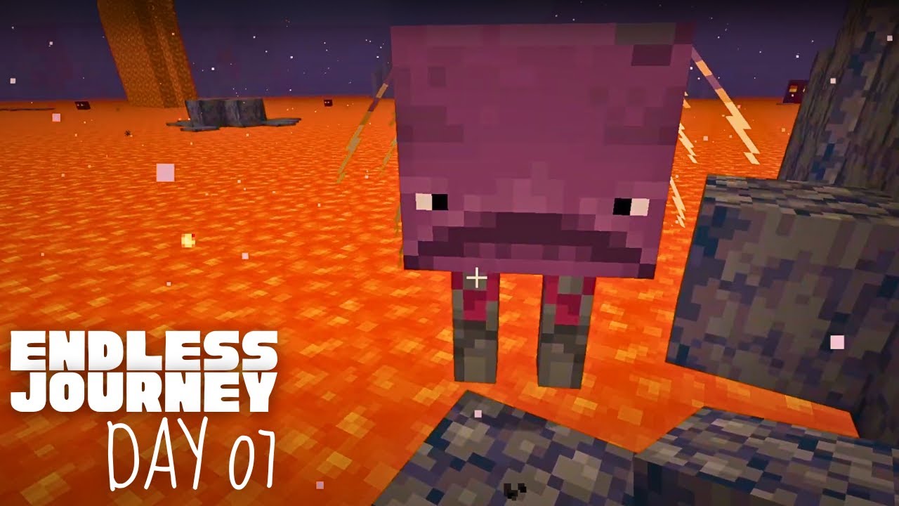 Endless Journey: Day 7 | Exploring the Nether in Minecraft – Biomes, Bastions, and Striders! 🔥 ...