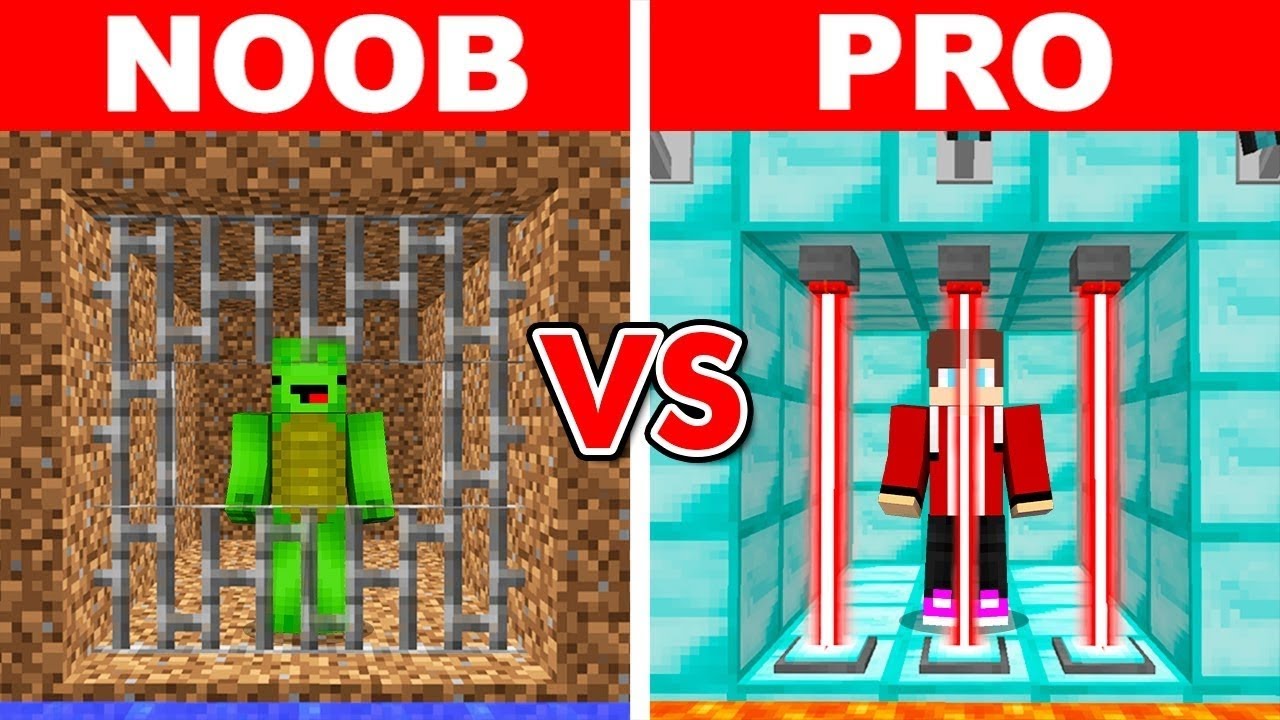 Minecraft NOOB vs PRO: SAFEST SECURITY PRISON BUILD CHALLENGE - YouTube