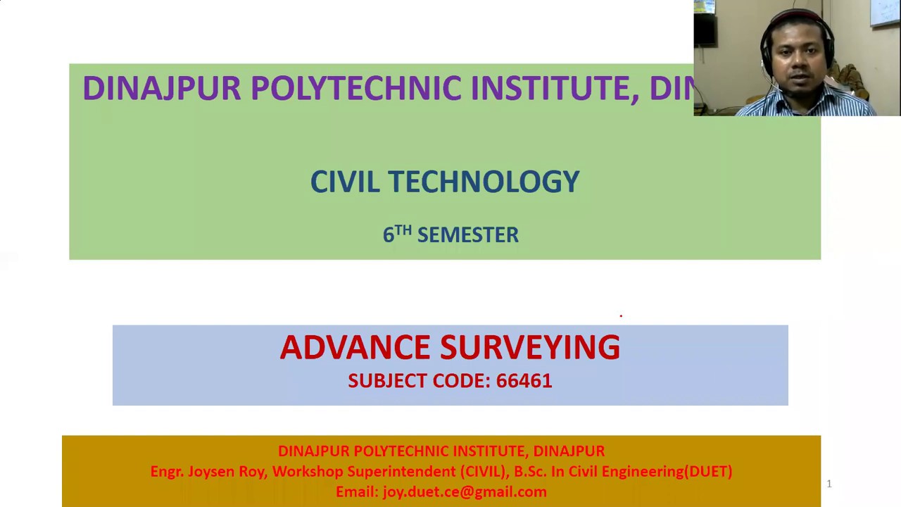 ADVANCE SURVEYING 6TH SEMESTER CIVIL TECHNOLOGY - YouTube