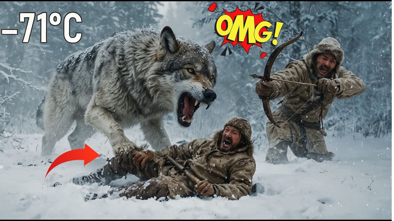 Giant 200kg Wolf Encountered at −72°C | Elderly Nomad and His Dog ...
