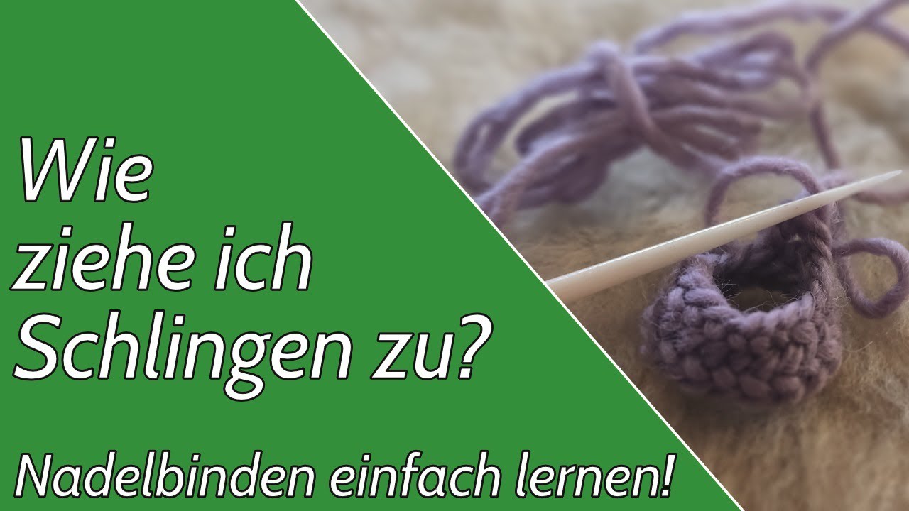 Wie ziehe ich Schlingen zu, damit ich ein feineres Stichbild erhalte ...