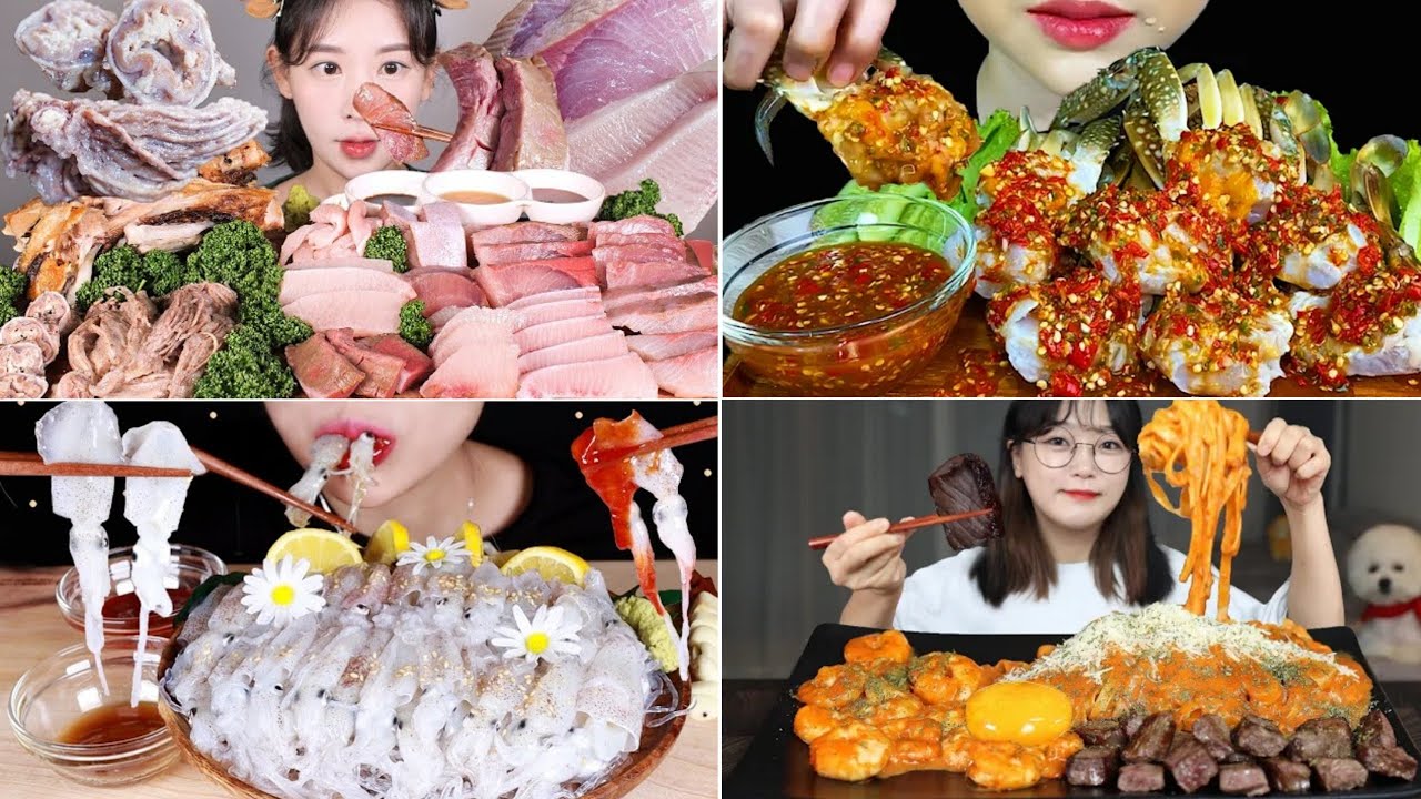 Mukbang những món ăn Hàn Quốc tập 37 Sashimi cực ngon. 27122022 - YouTube