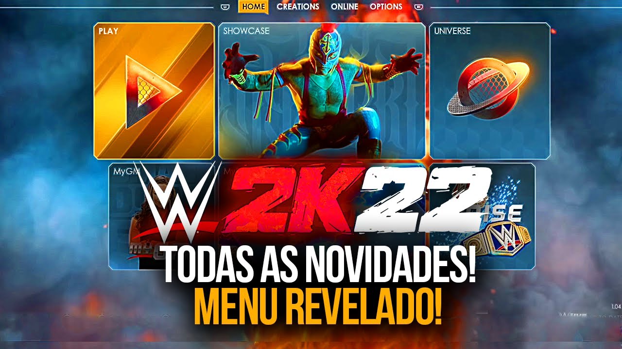 WWE 2K22 - TODAS AS NOVIDADES, MENU PRINCIPAL REVELADO! TODOS OS ...
