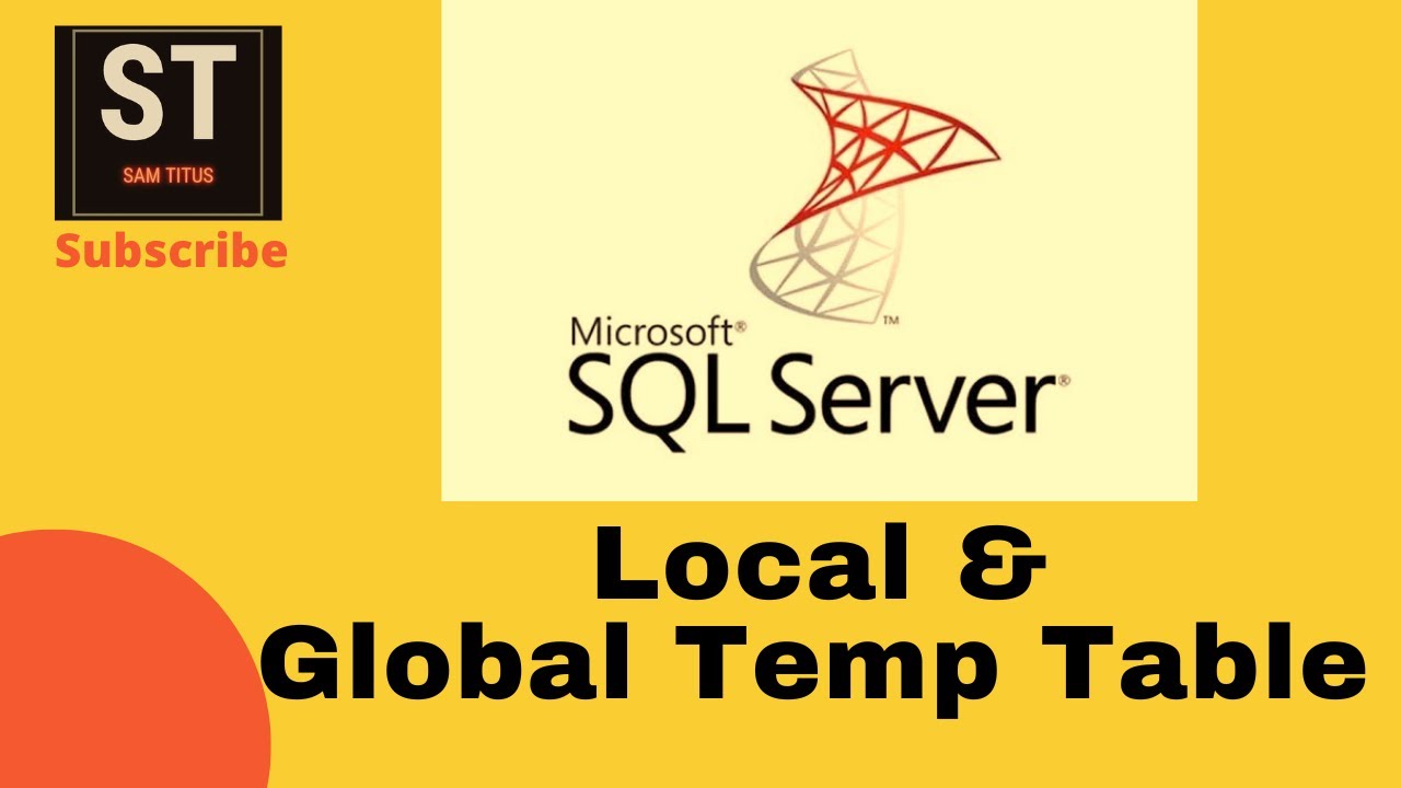 Local Temp Global Temp Table In SQL Tamil YouTube Local Temp Global Temp Table In SQL Tamil YouTube