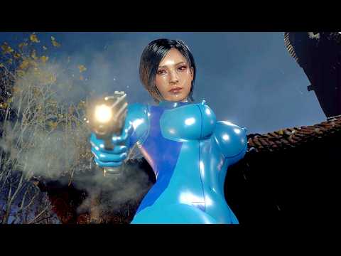 Ada Wong Samus Suit Giantess Growth Gameplay - Resident Evil 4 Remake
