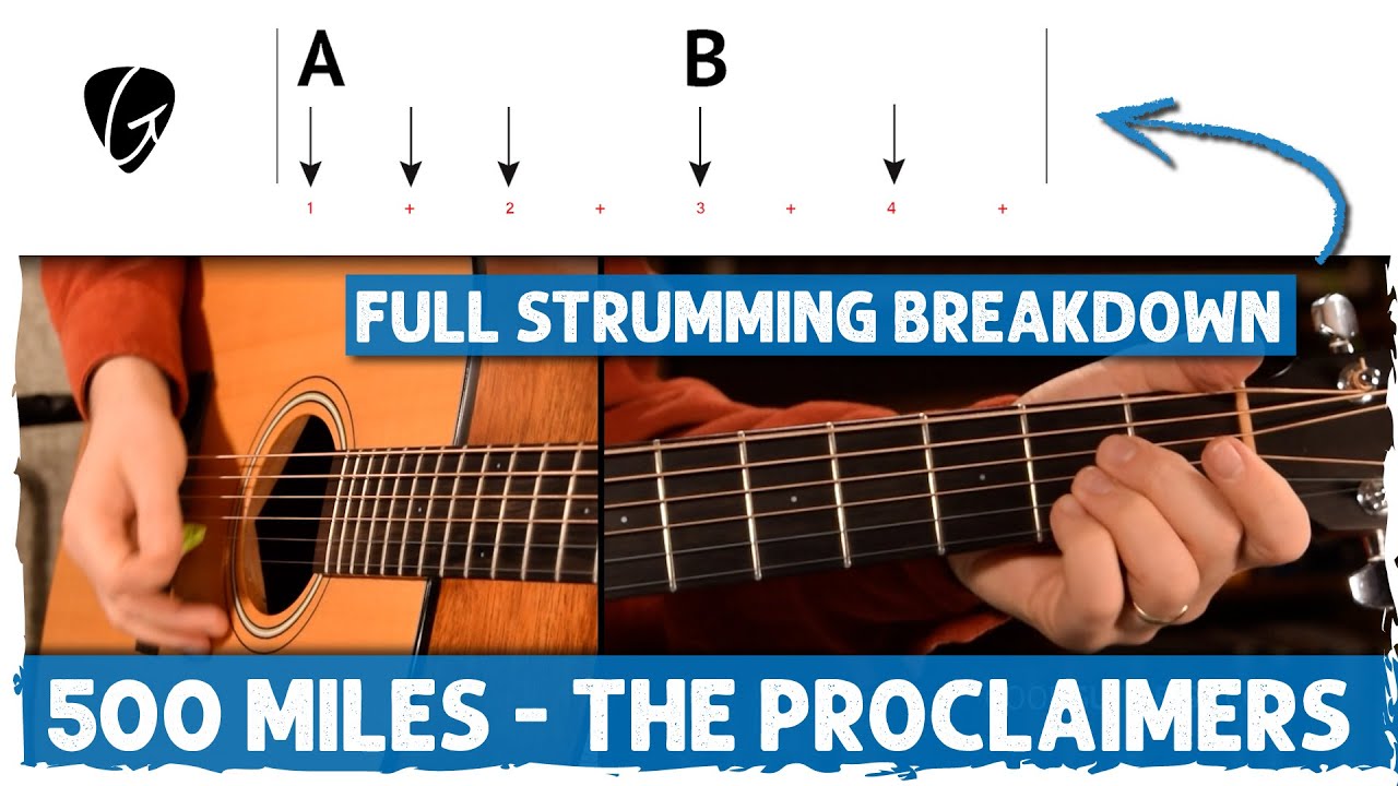 "500 Miles" Guitar Tutorial - Easy 3 Chord Song (The Proclaimers) - YouTube