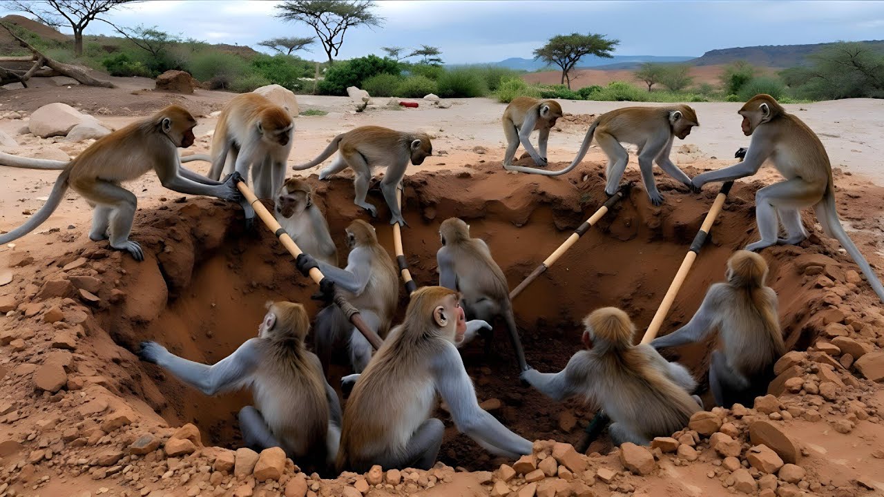 Monkeys Dug a Huge Hole in the Ground. When People Looked Inside, They ...