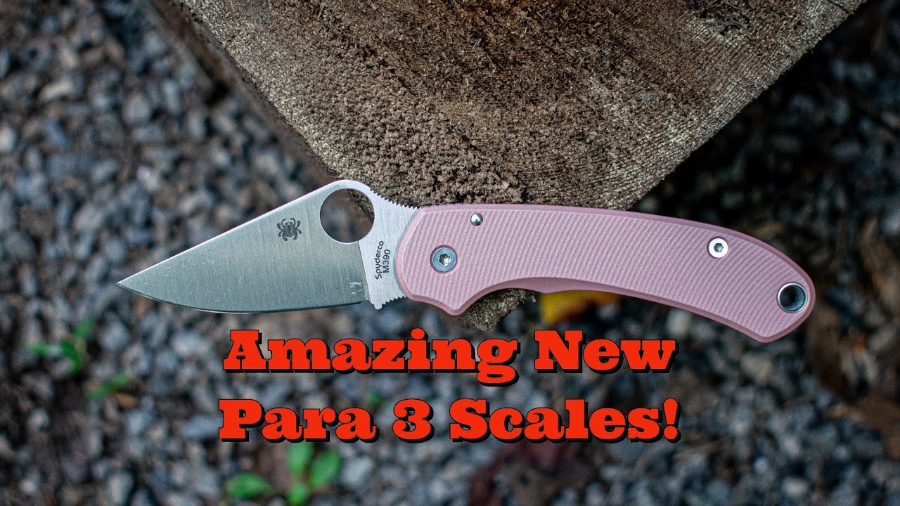 Are These the Coolest Spyderco Scales?? | AWT Para 3 Scales Unboxing ...
