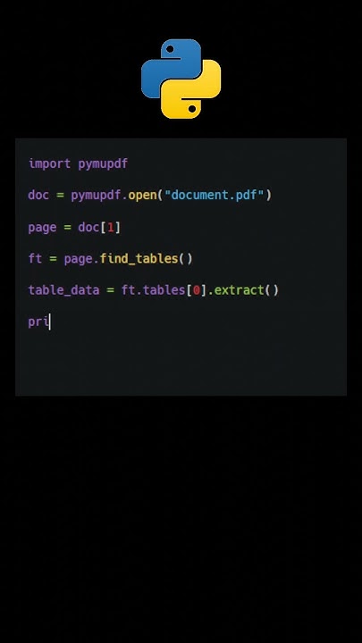 Find And Extract Tables From Pdfs In Python With Pymupdf Learnpython Programming