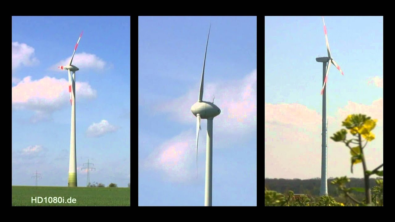 Enercon wind energy turbines in action - YouTube