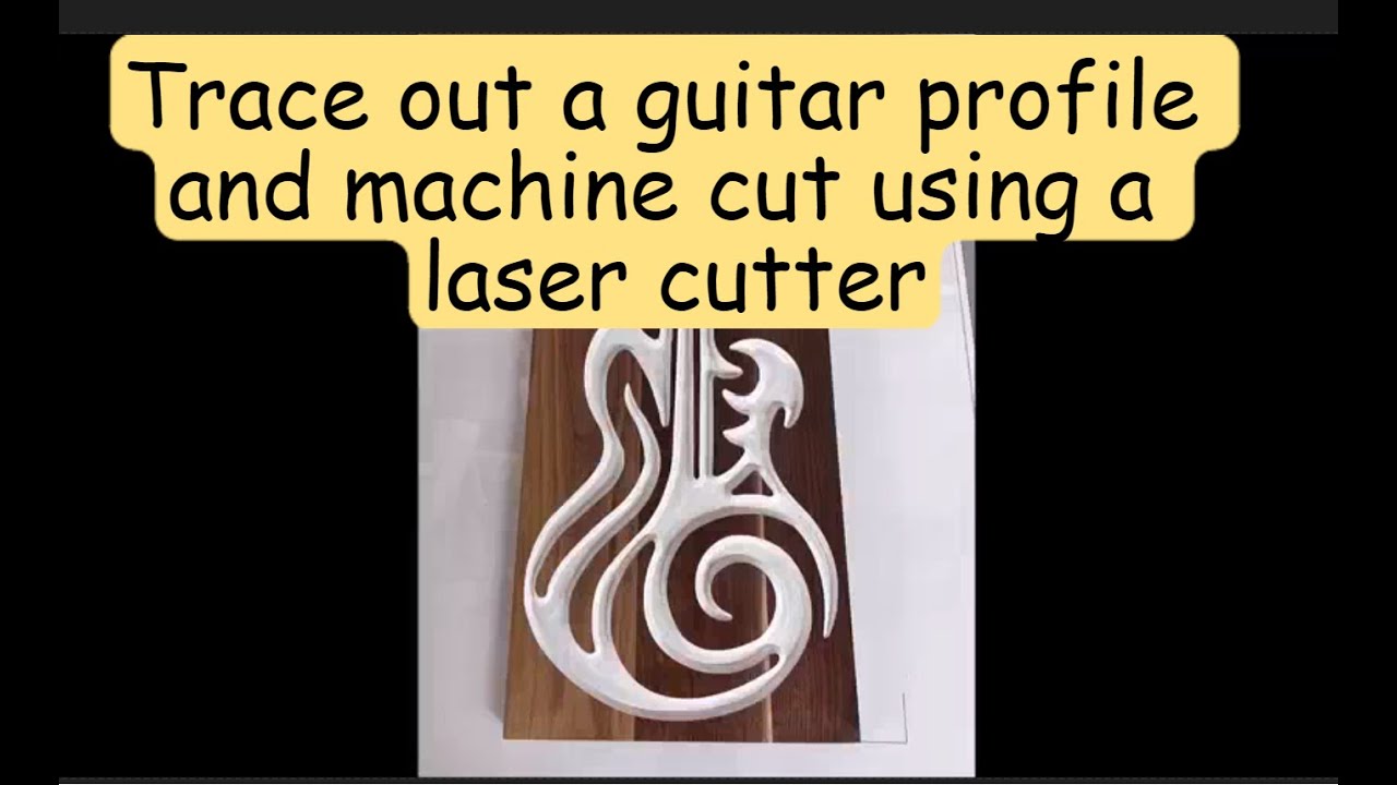 Trace out a guitar profile and machine cut - YouTube