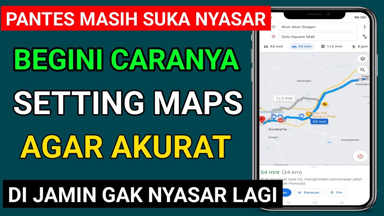 cara menggunakan google maps untuk petunjuk jalan , terbaru - YouTube