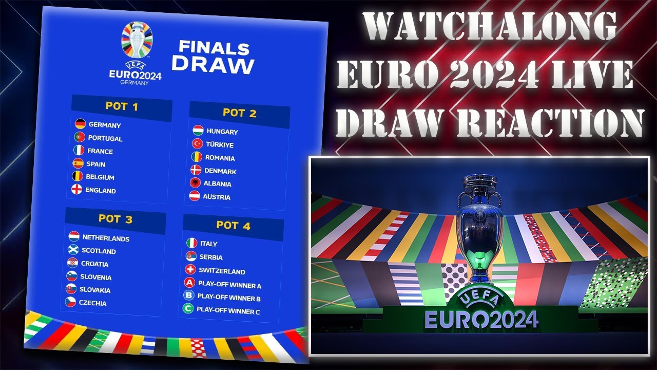 LIVE EURO 2024 DRAW WATCHALONG REACTION VIDEO - YouTube