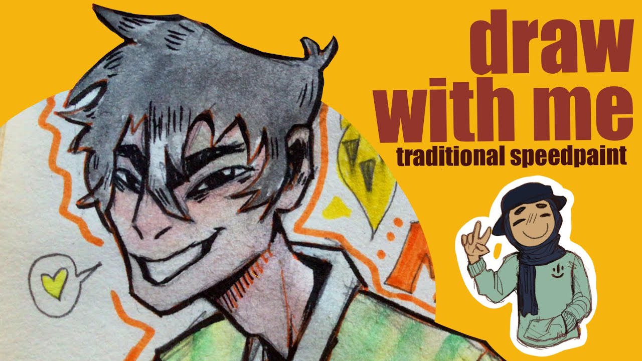 Draw With Me :D || Sketchbook Session || My FIRST Traditional ...