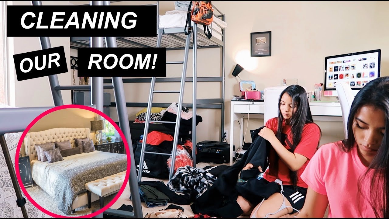 Cleaning Our DISGUSTING Room! *Satisfying* | MontoyaTwinz - YouTube