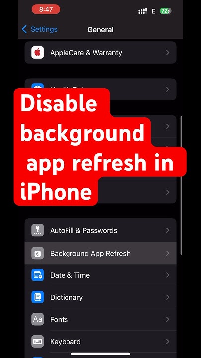 How to disable background app refresh in iPhone #shorts - YouTube