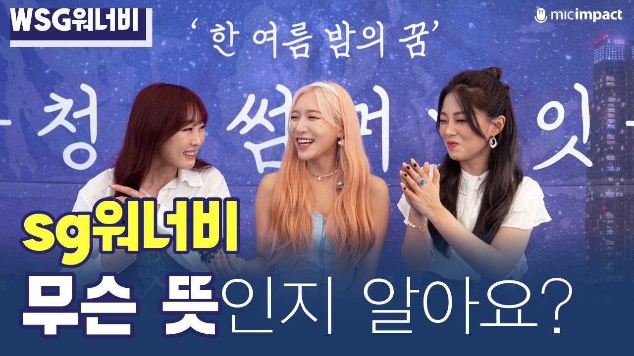 [청춘썸머나잇] WSG워너비는 SG워너비의 뜻을 알까?_사전 인터뷰 - YouTube