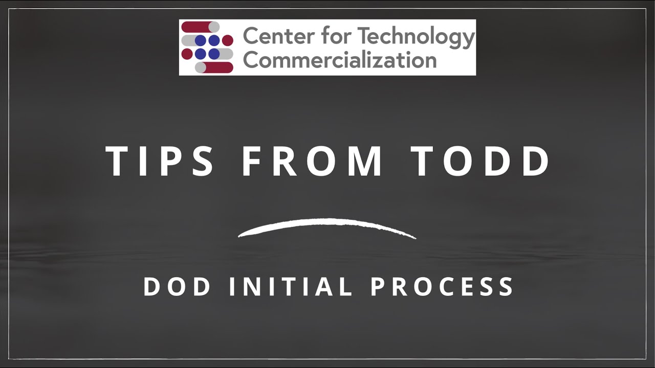 Tips from Todd, Sn. 2 Ep. 2 - DOD Initial Process - YouTube