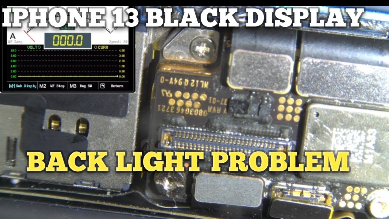 iphone 13 black screen backlight problem - YouTube