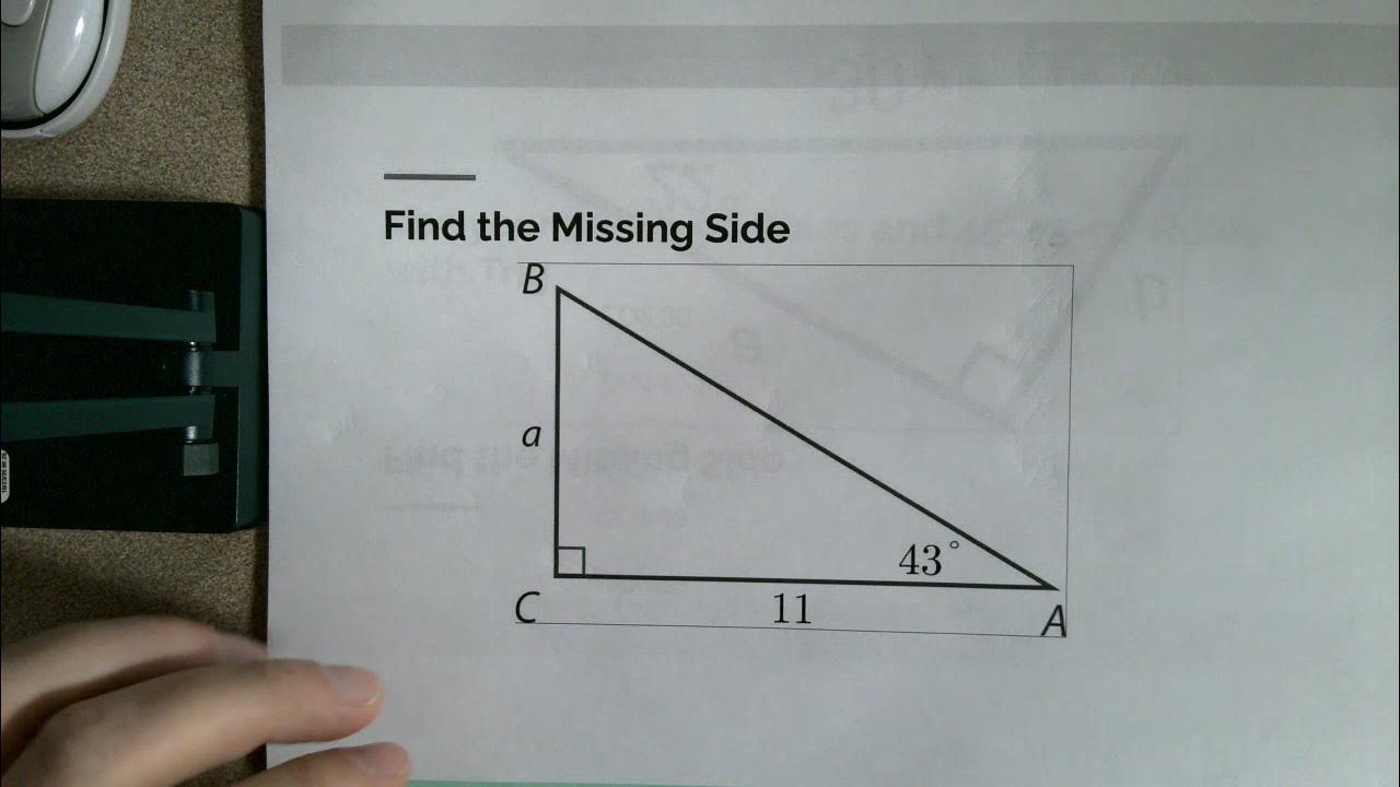 8 4 Soh Cah Toa finding the Missing Side - YouTube
