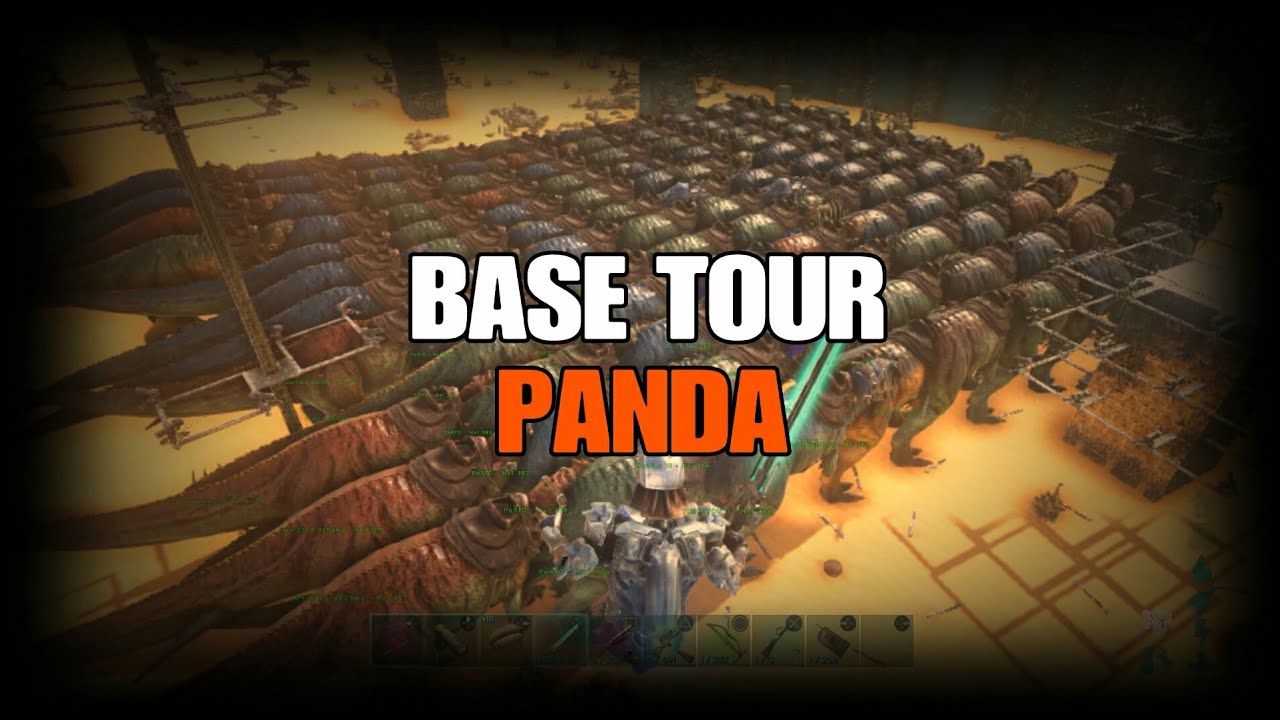PANDA BASE TOUR UnOfficial Servers PVP (ARK PS4) - YouTube