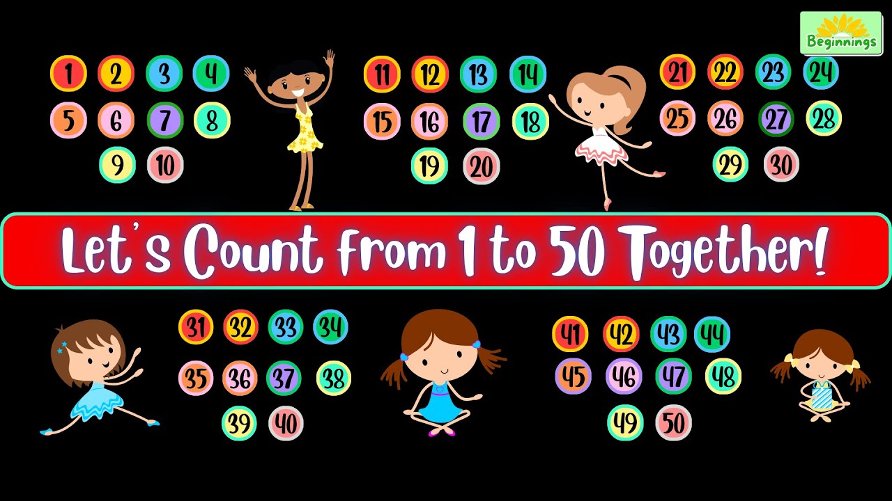 Counting 1 to 50 Together! Fun Rhymes with Dancing Kids | SINGALONG 🎶🔢 ...